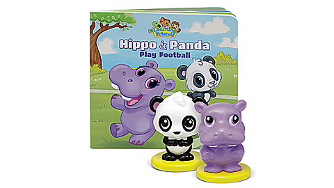 Learning Friends Hippo & Panda Figure Set with Board Book | LeapFrog